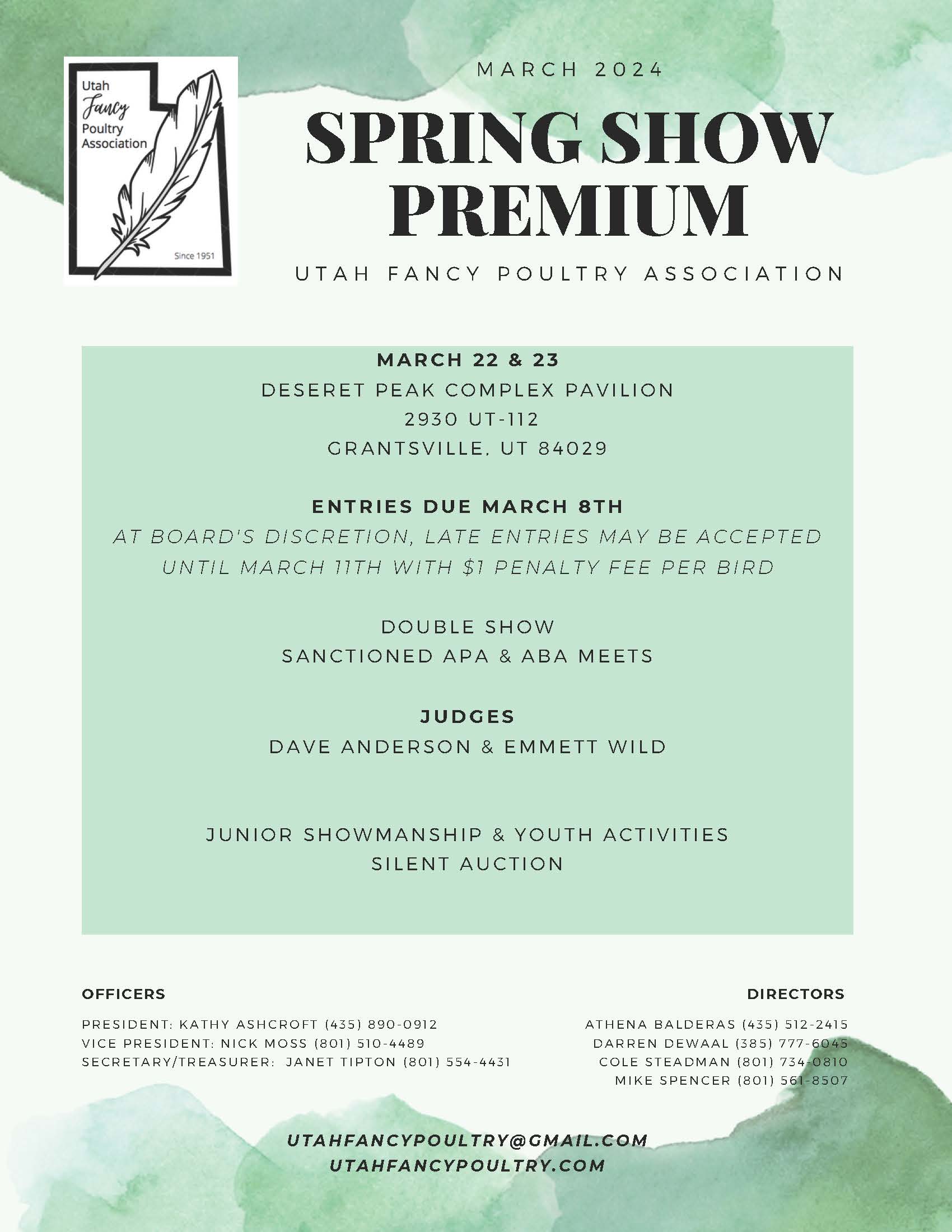 Shows - Utah Poultry Club